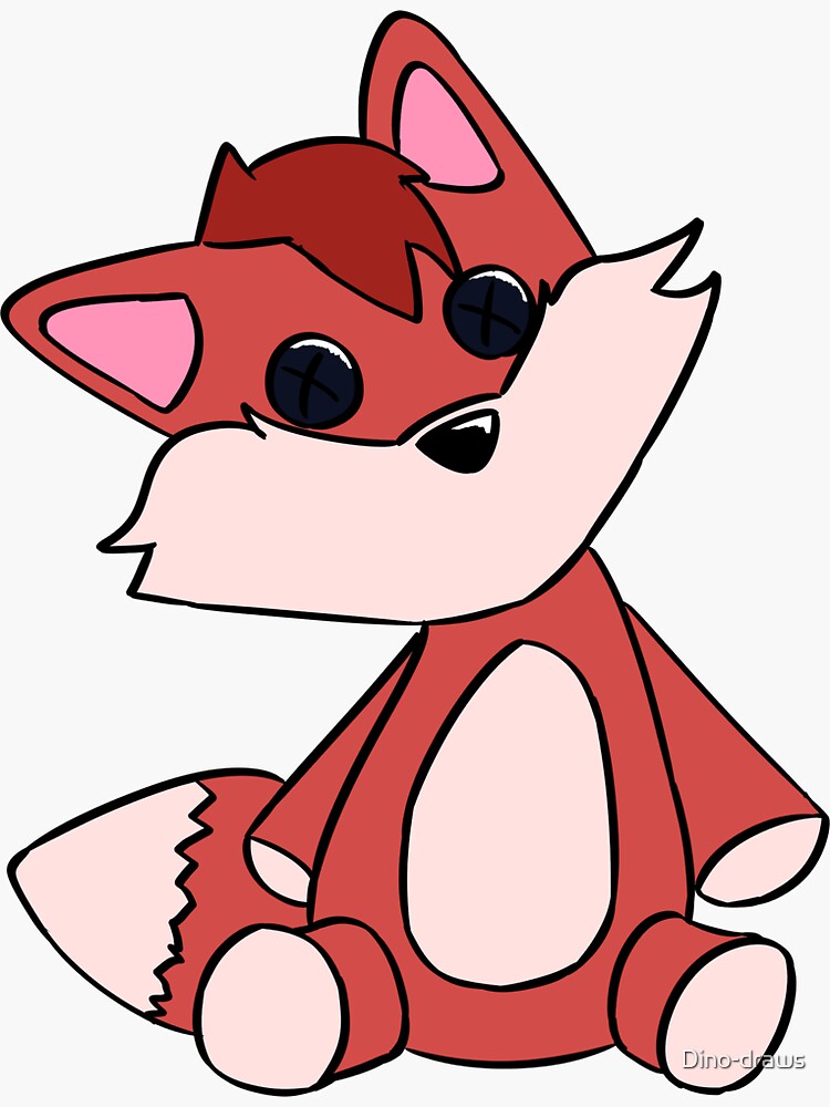 "fox stuffie" Sticker by Dino-draws | Redbubble