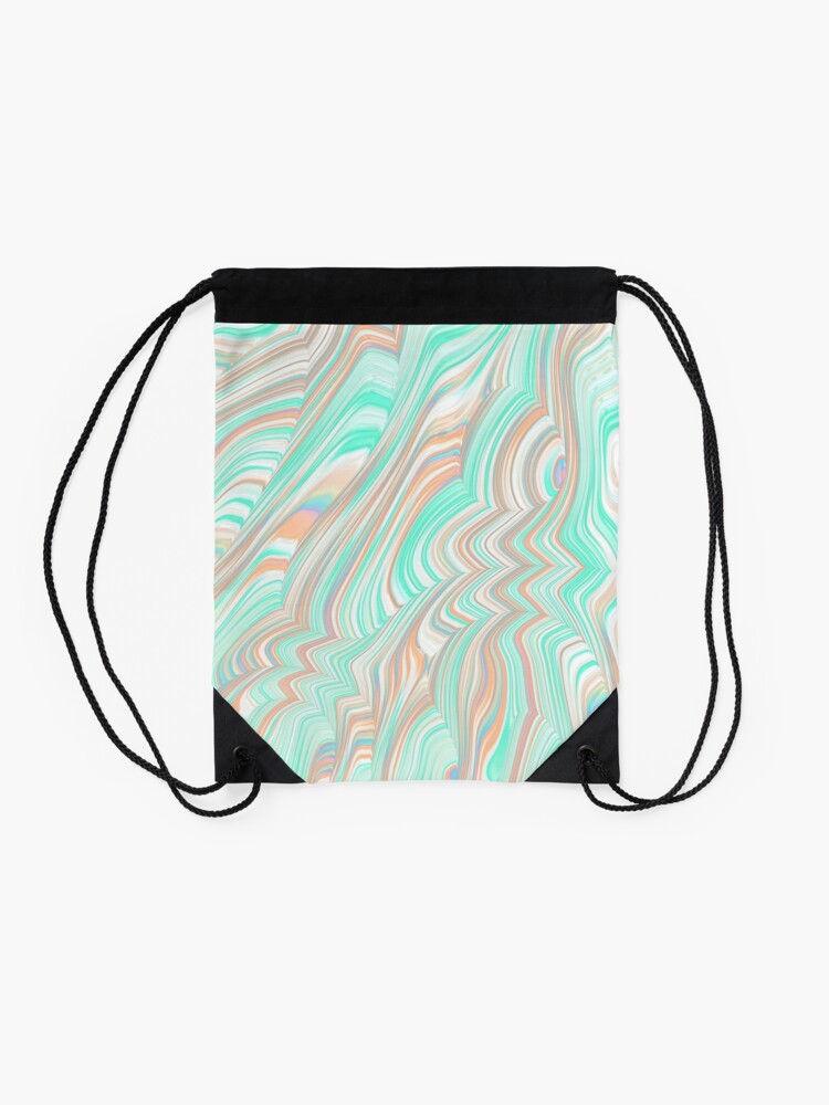 "Pastel Fractal Waves" Drawstring Bag for Sale by KaleiopeStudio ...