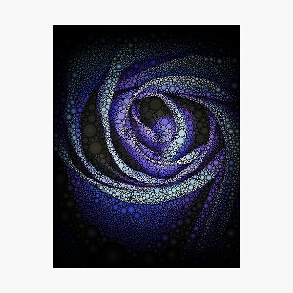 "Blue Swirling Rose Circle Mosaic Design" Photographic Print for Sale ...