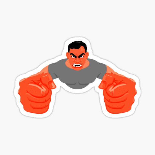 "Angry man" Sticker for Sale by athertoncustoms | Redbubble