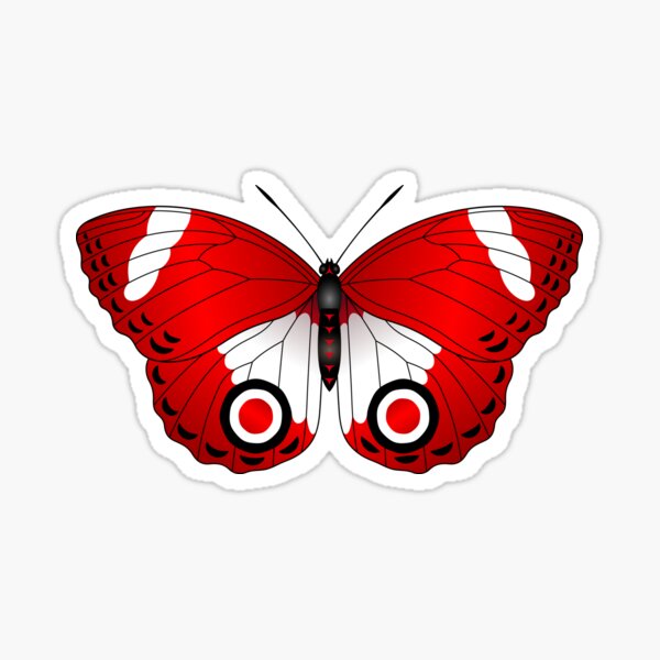 "Red Butterfly" Sticker for Sale by dcohea | Redbubble