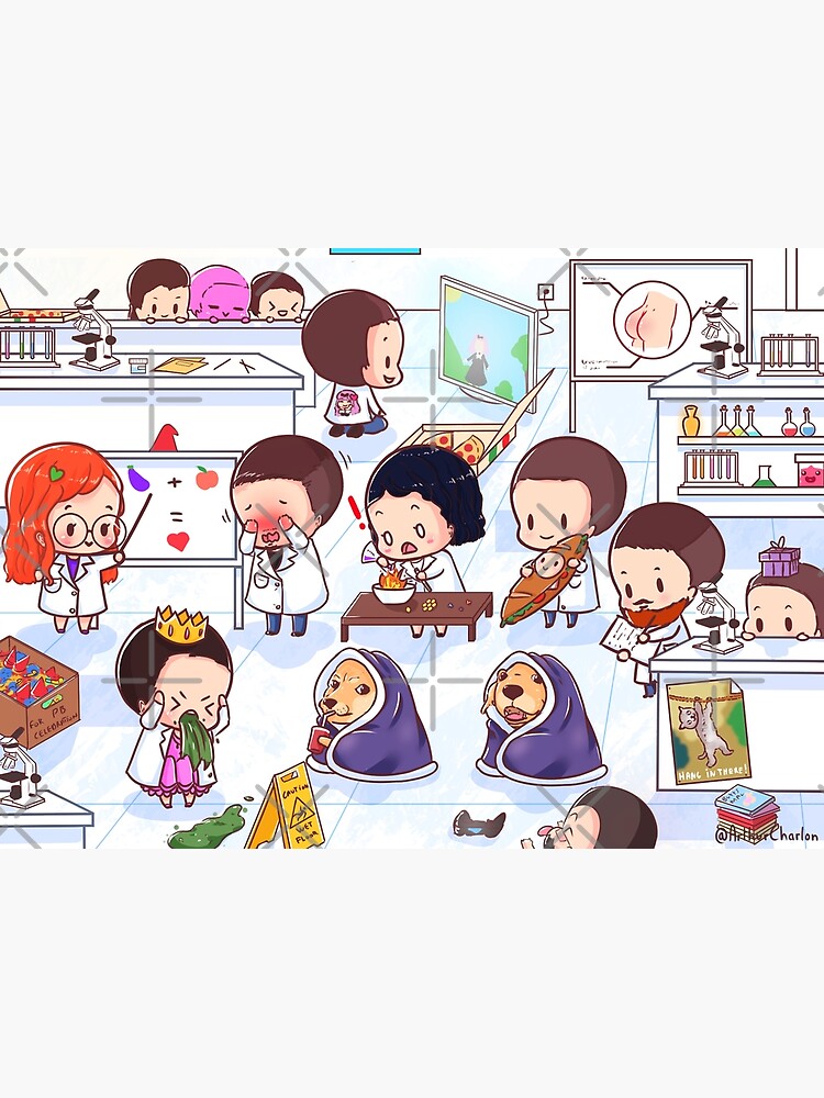 "Cute chibis in laboratory " Poster by Dazzy | Redbubble