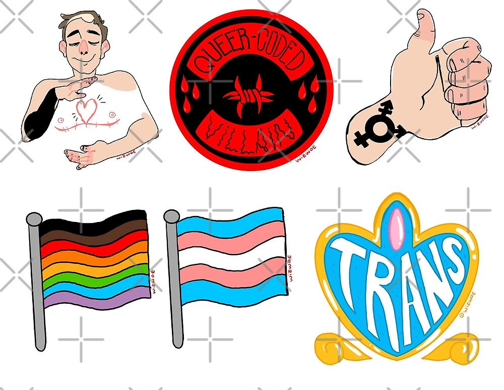 "Trans Masc/Neutral Sticker Pack" by mxwizwoe | Redbubble
