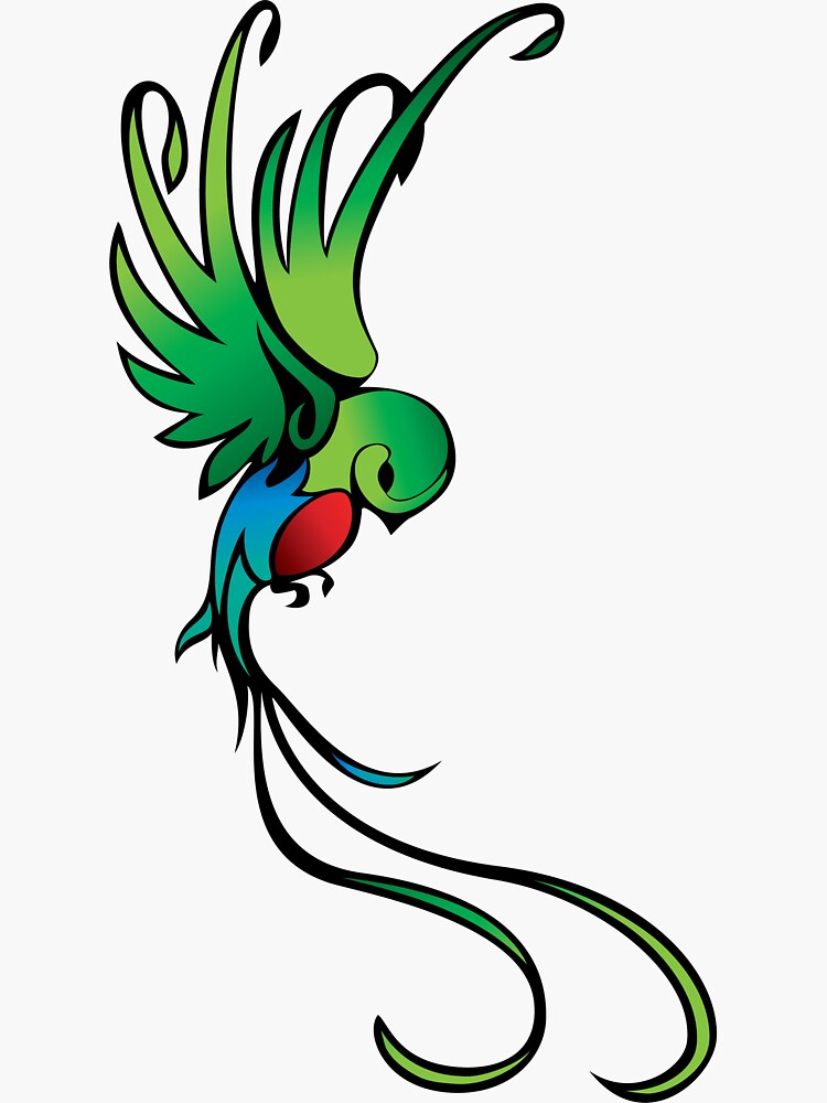 "Quetzal" Sticker by LykanYouko | Redbubble