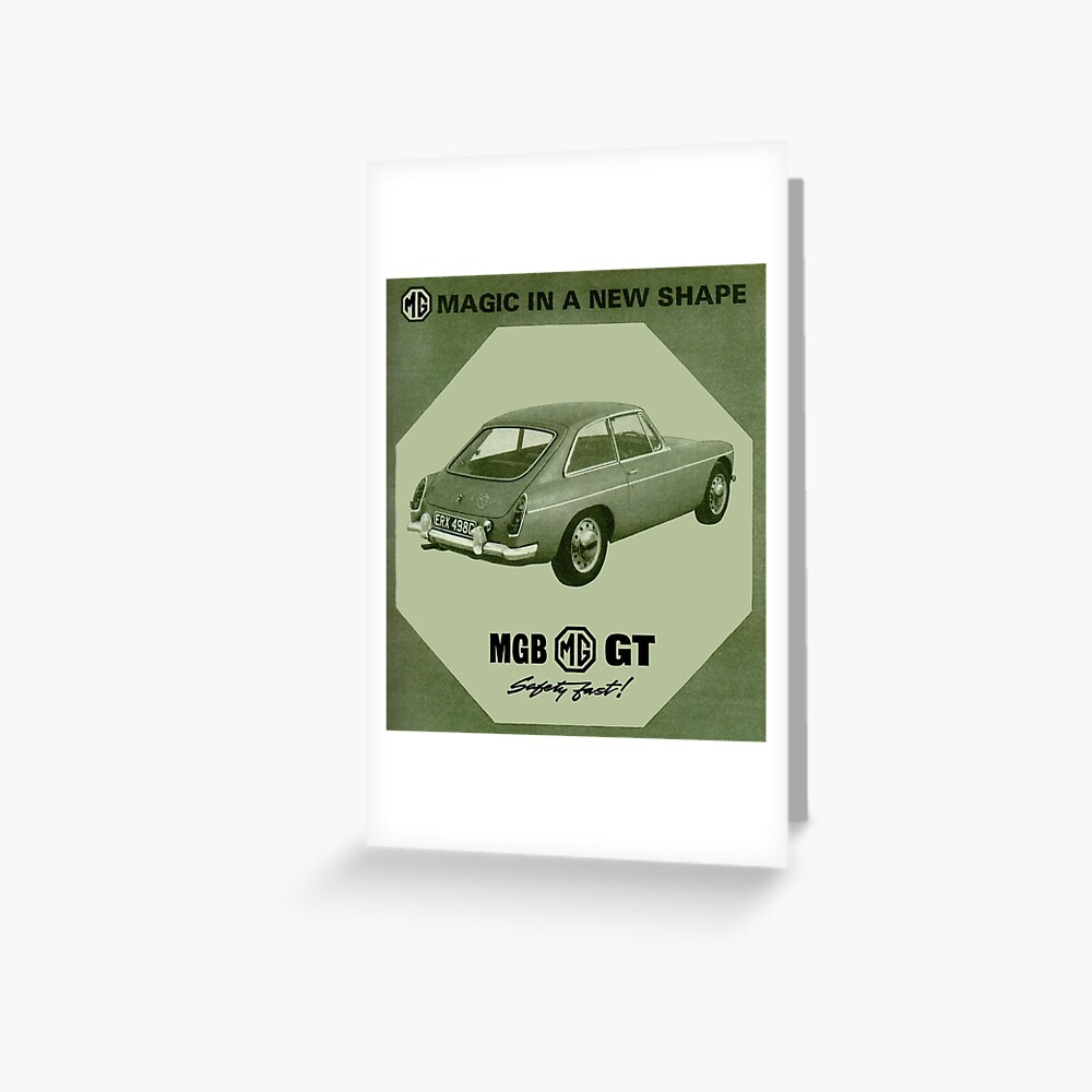 "MGB GT" Greeting Card by ThrowbackMotors | Redbubble