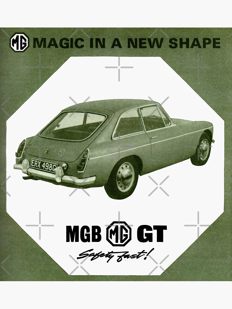"MGB GT" Sticker for Sale by ThrowbackMotors | Redbubble