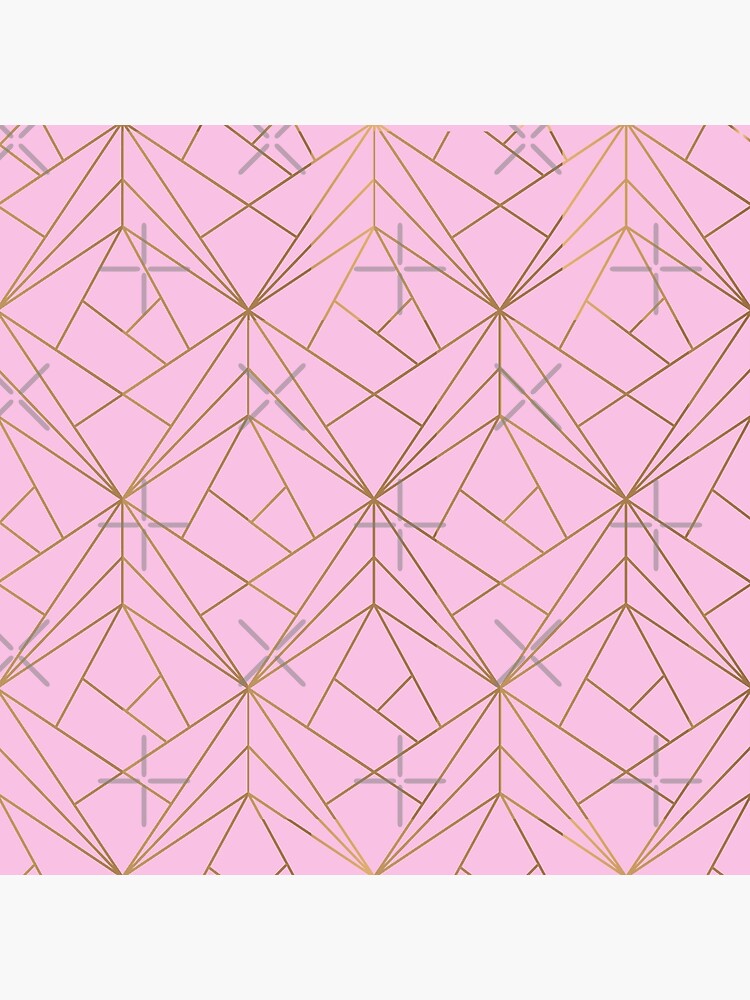 "Pink Gold Geometric Pattern " Throw Pillow for Sale by koovox | Redbubble