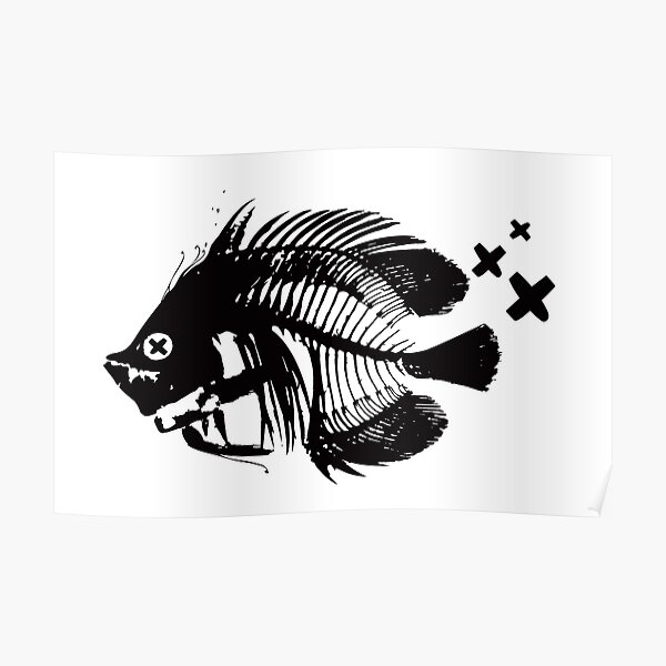 "Happy dead fish" Poster by IKOGRAPHIK | Redbubble