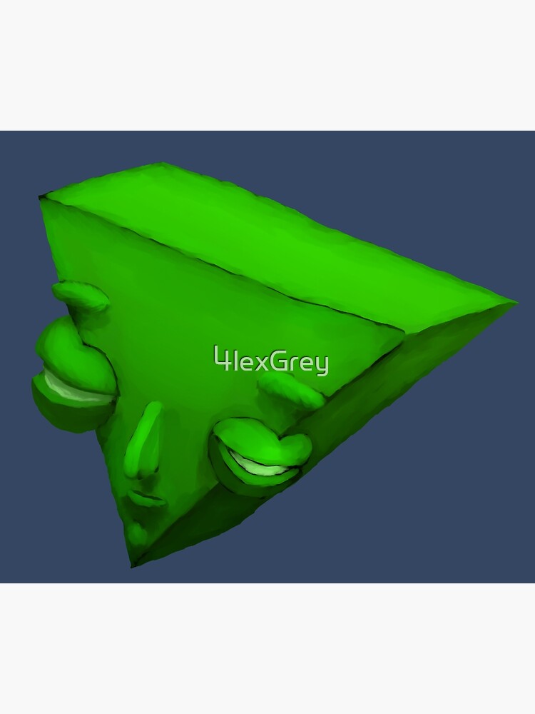 "Green Triangular Prism Alien Head" Art Print by 4lexGrey | Redbubble