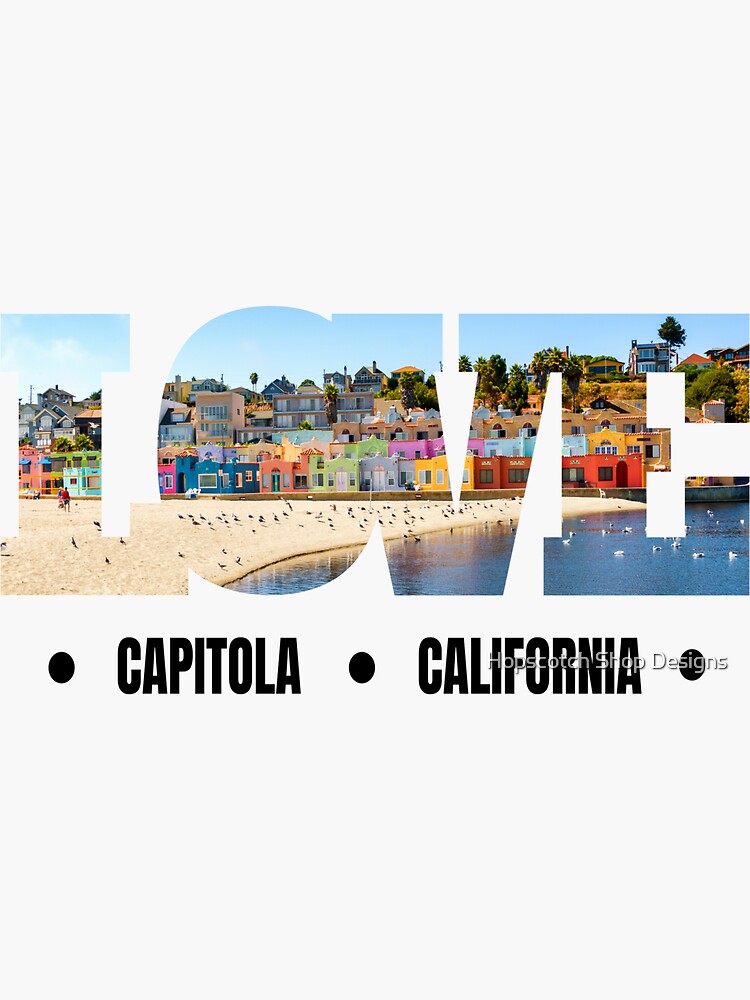 "Capitola California Santa Cruz Beach Design" Sticker for Sale by ...