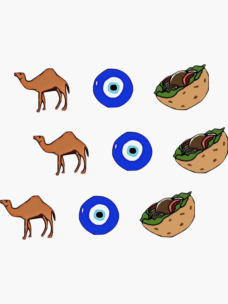 "Middle Eastern Emoji Sticker Set" Sticker for Sale by valliesunshine ...