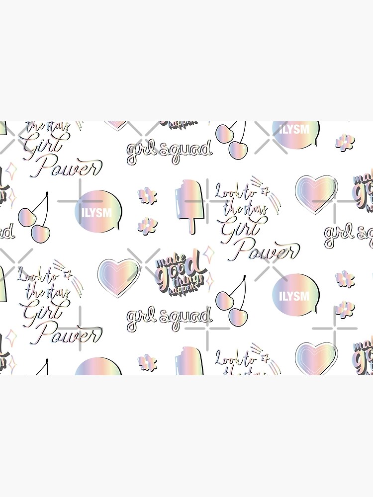 "Pastel Rainbow Sticker Pack - collection of hand drawn images and text ...