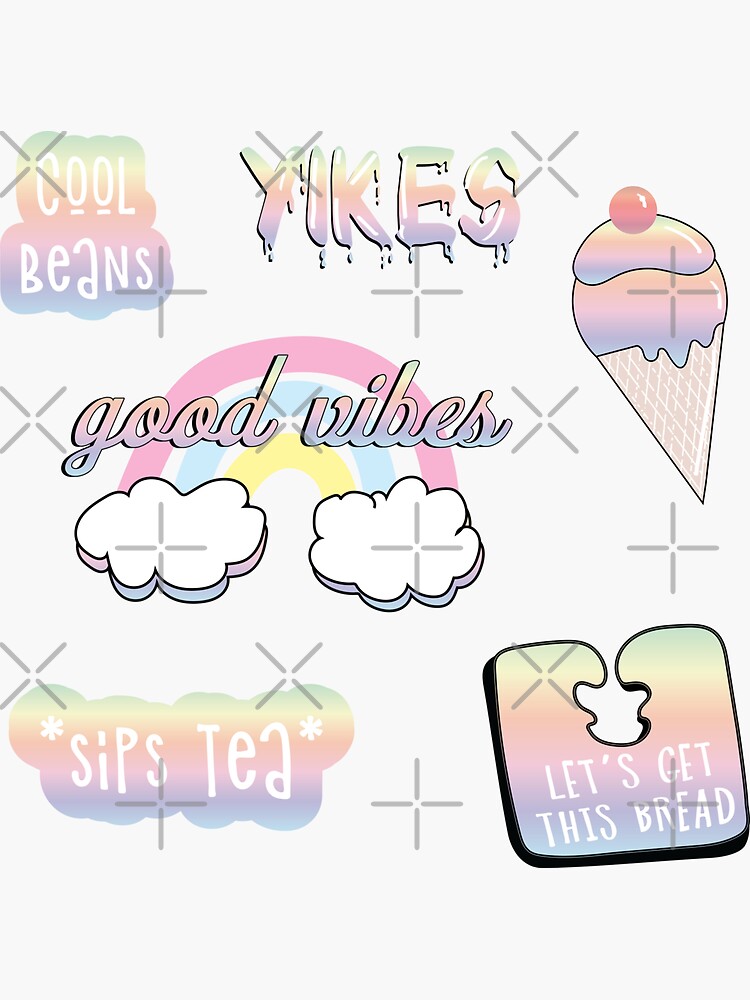 "Pastel Rainbow Sticker Pack" Sticker for Sale by The-Goods | Redbubble