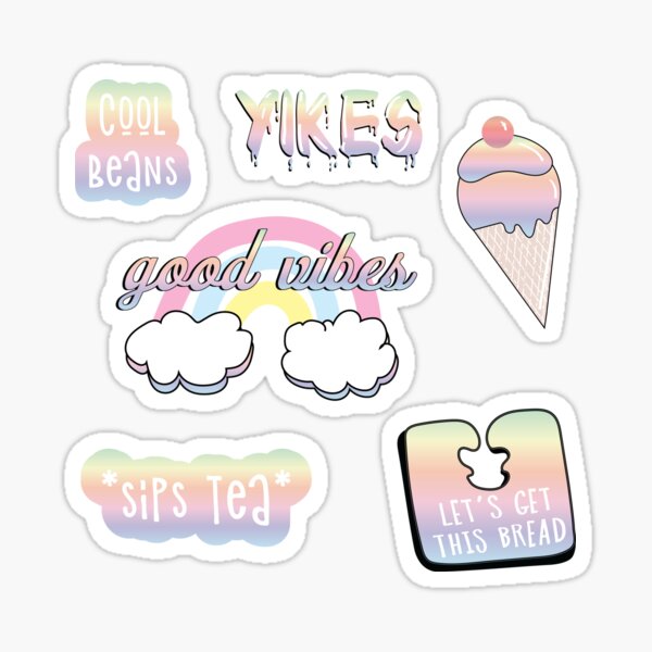 "Pastel Rainbow Sticker Pack" Sticker for Sale by The-Goods | Redbubble