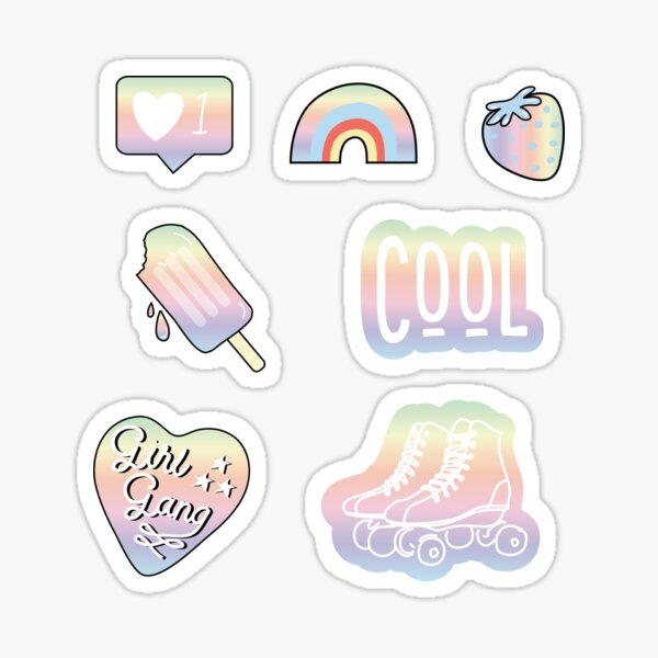 "Pastel Rainbow Sticker Pack" Sticker for Sale by The-Goods | Redbubble