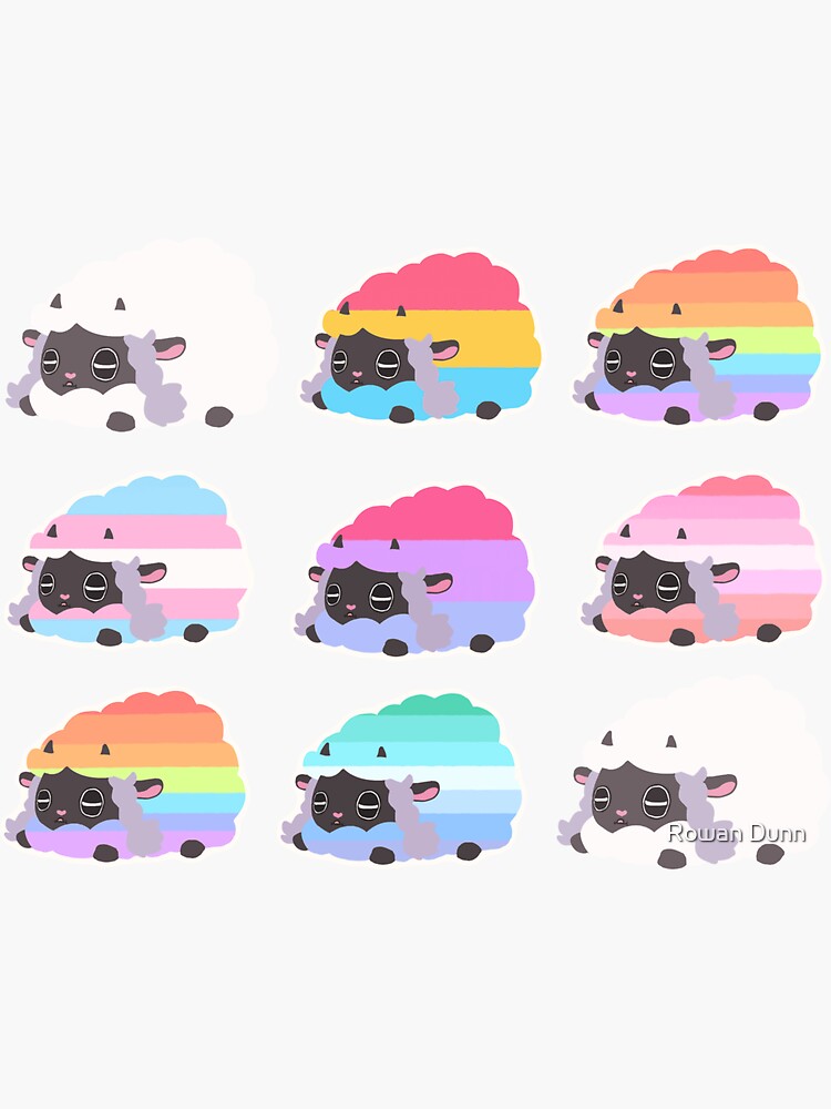 "Wooloo Pride Pink" Sticker by Rowanrose | Redbubble