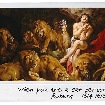 "rubens - cat person meme" Sticker for Sale by pripple | Redbubble