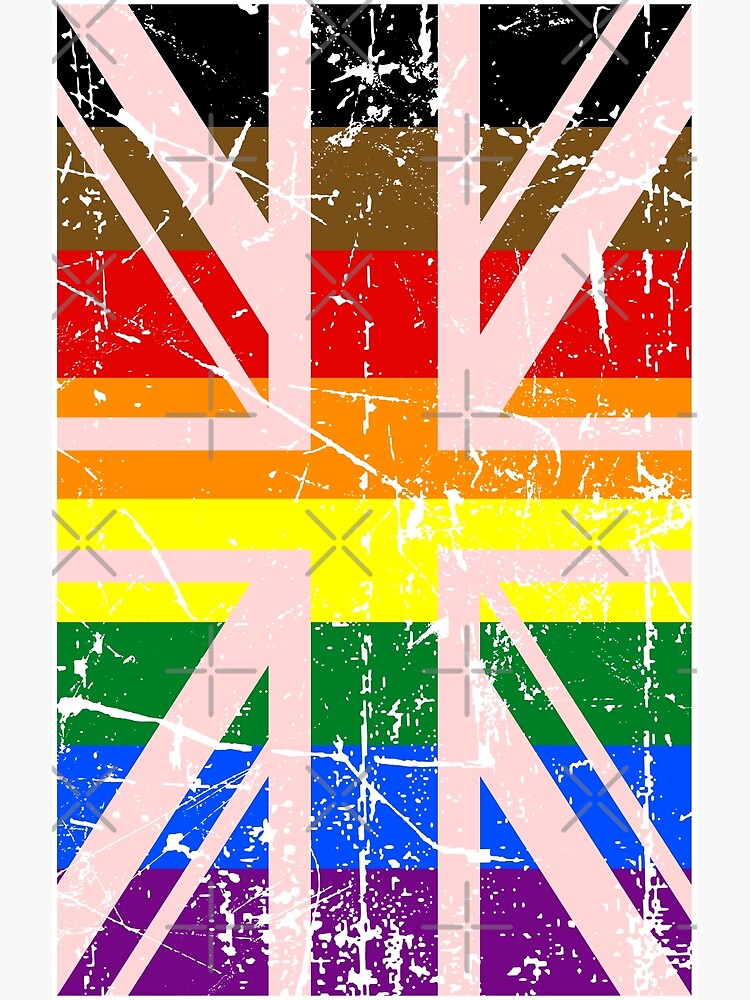 "LGBT Rainbow Union Jack Flag" Poster for Sale by beaglefruit | Redbubble