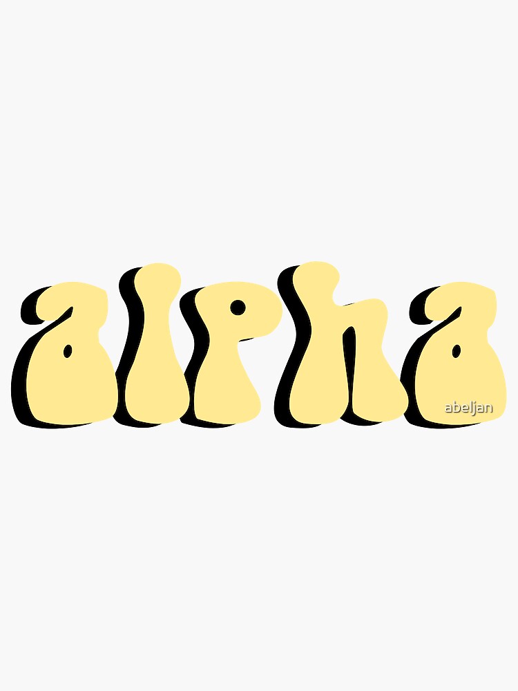 "Alpha" Sticker for Sale by abeljan | Redbubble