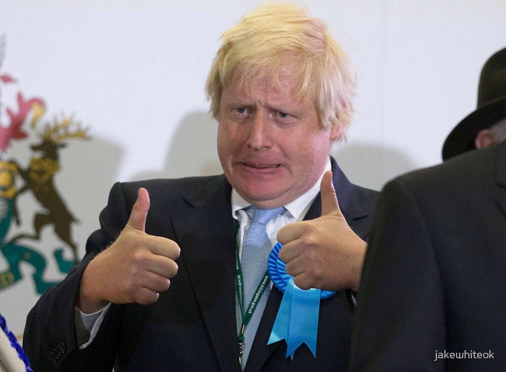 "Boris Johnson - Thumbs Up" by jakewhiteok | Redbubble