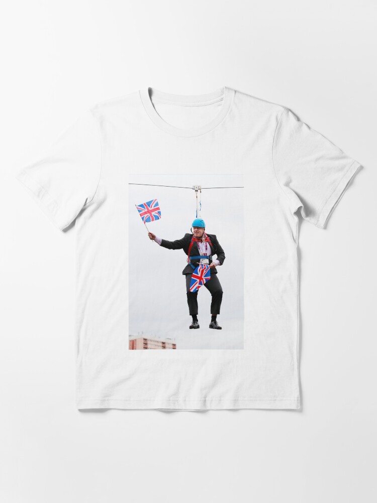 "Boris Johnson - Zip Wire 2" T-shirt for Sale by jakewhiteok ...