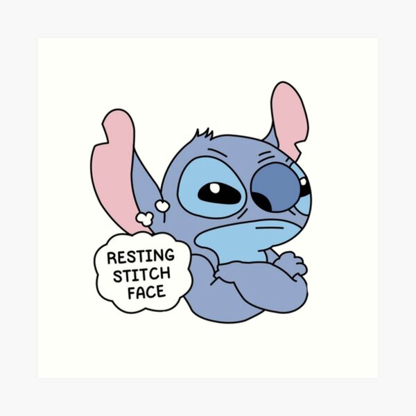 "resting stitch face" Art Print by mlstoutl | Redbubble