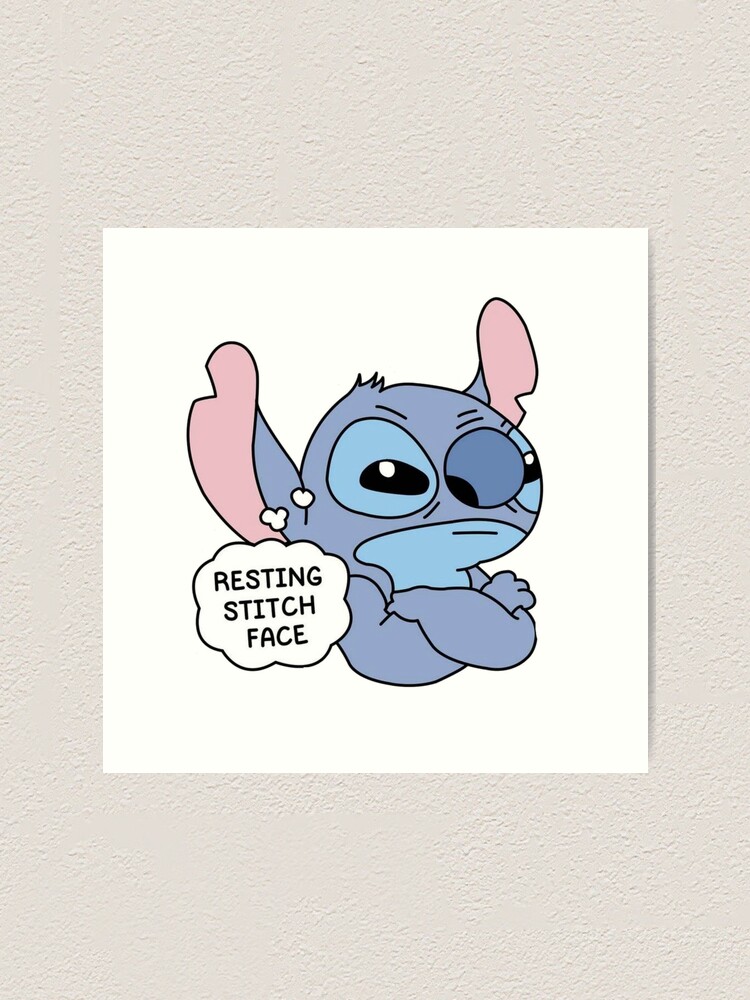 "resting stitch face" Art Print by mlstoutl | Redbubble