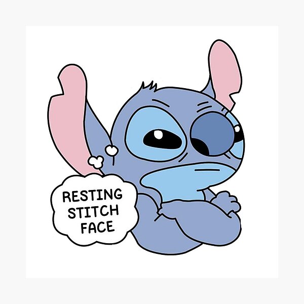 "resting stitch face" Photographic Print for Sale by mlstoutl | Redbubble