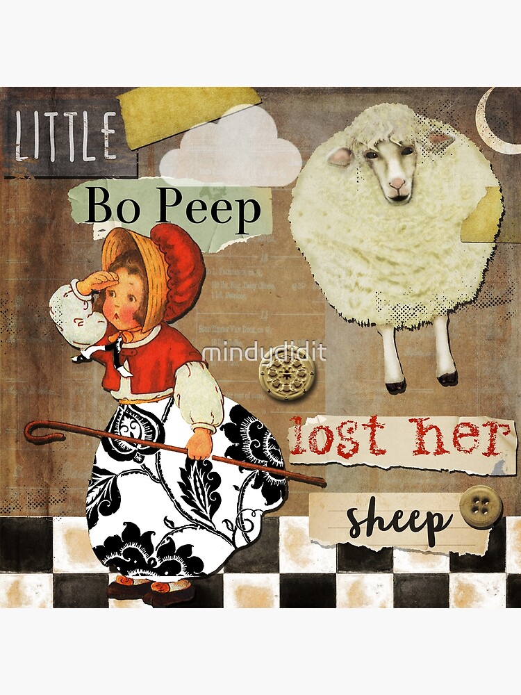 "Little Bo Peep Vintage Style Scrapbook" Poster for Sale by mindydidit ...