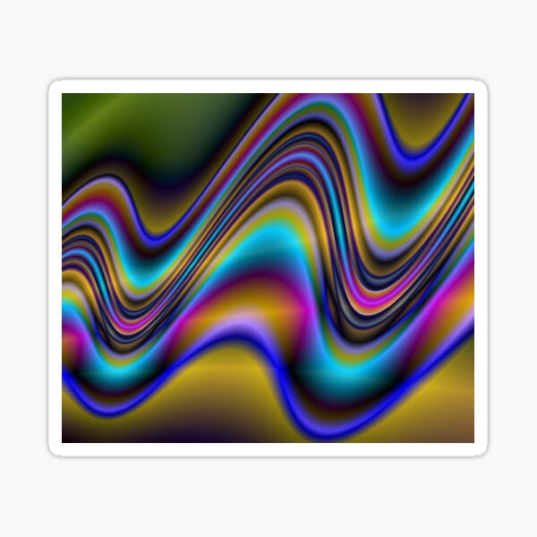 "Rainbow Wave" Sticker by Thelma1 | Redbubble