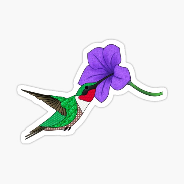 "'Happy Hummer' for Art on a Mission" Sticker for Sale by ...