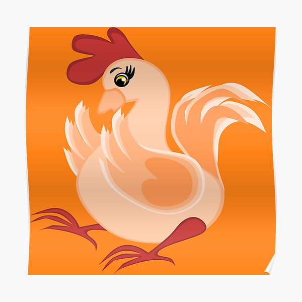 "Surprised chicken" Poster by Magazin-Brenda | Redbubble