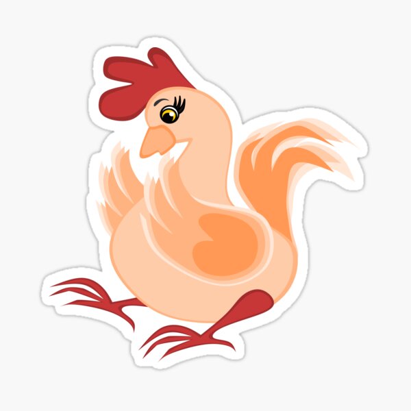 "Surprised chicken" Sticker for Sale by Magazin-Brenda | Redbubble
