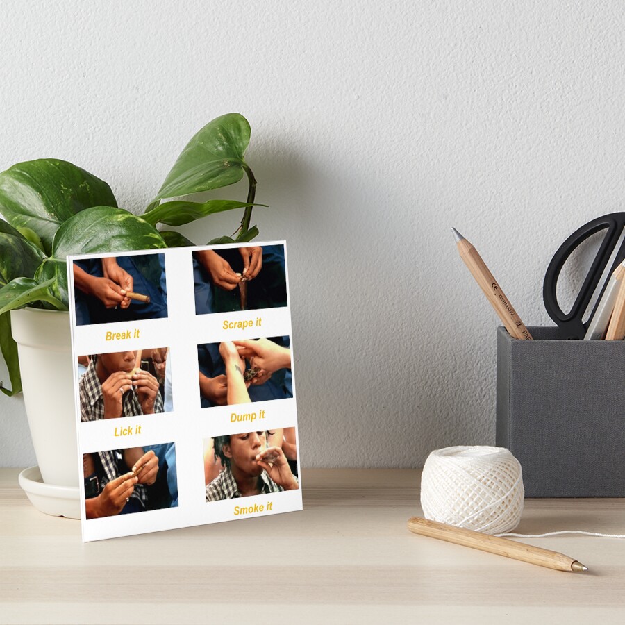 "How to roll a blunt" Art Board Print for Sale by Matthview | Redbubble