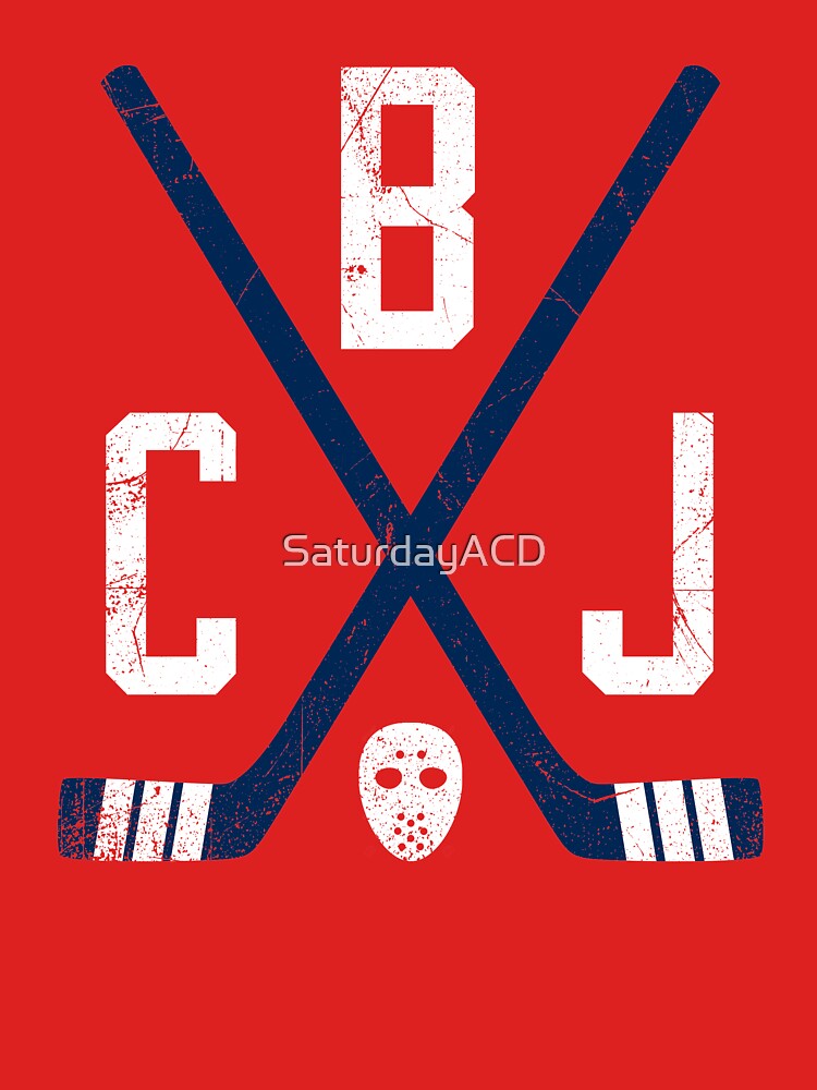 "CBJ Retro Sticks - Red" T-shirt by SaturdayACD | Redbubble