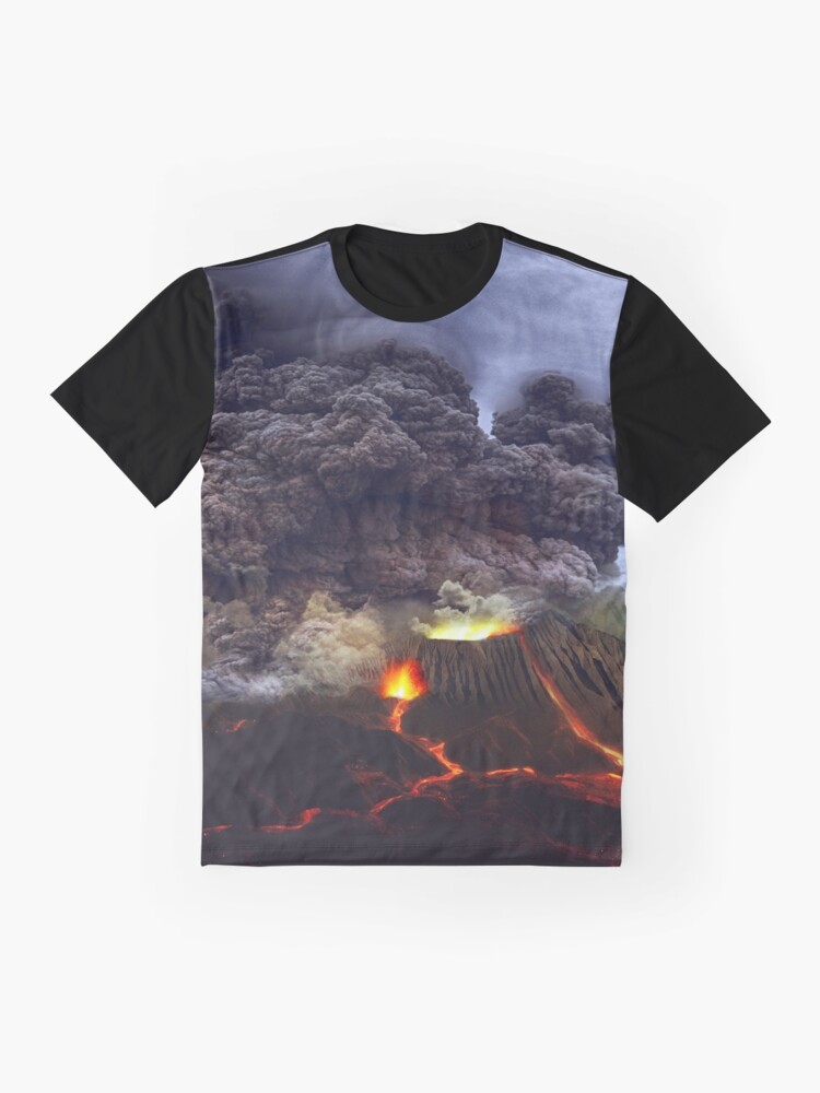 "Volcano erupting" T-shirt for Sale by azule1 | Redbubble | lava ...