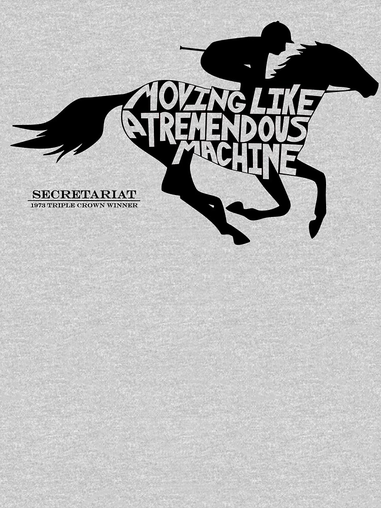 "Secretariat Word Art" T-shirt for Sale by RickyBarnard | Redbubble ...