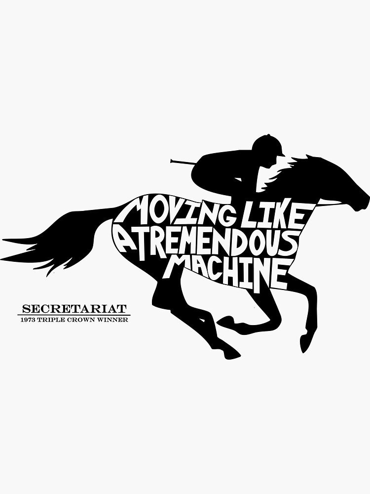 "Secretariat Word Art" Sticker by RickyBarnard | Redbubble