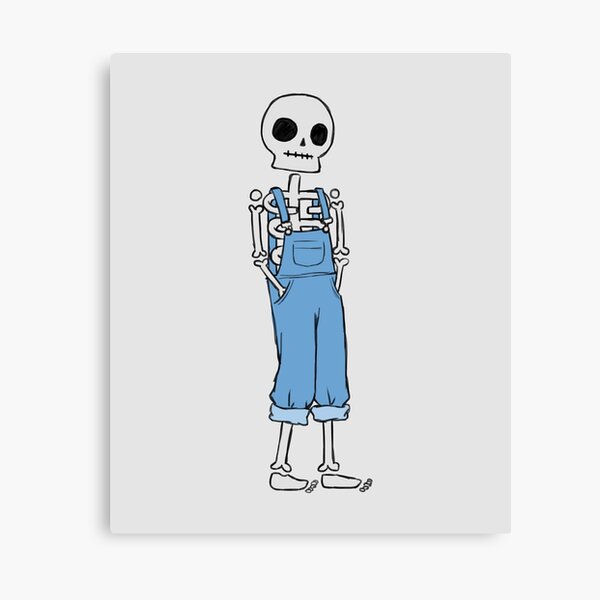 "Skeleton Overalls" Canvas Print for Sale by WordvineMedia | Redbubble