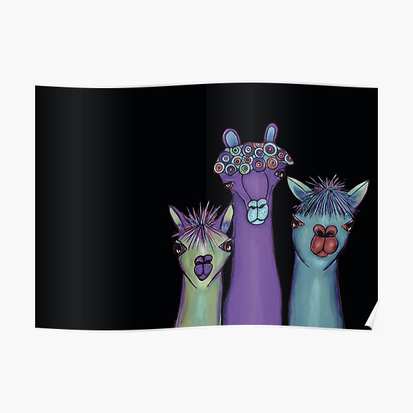"3 alpacas" Poster by dishmoptop | Redbubble