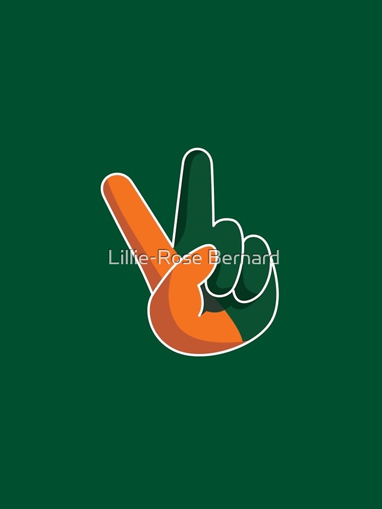 "University of Miami Peace Sign Hand" iPhone Case for Sale by ...