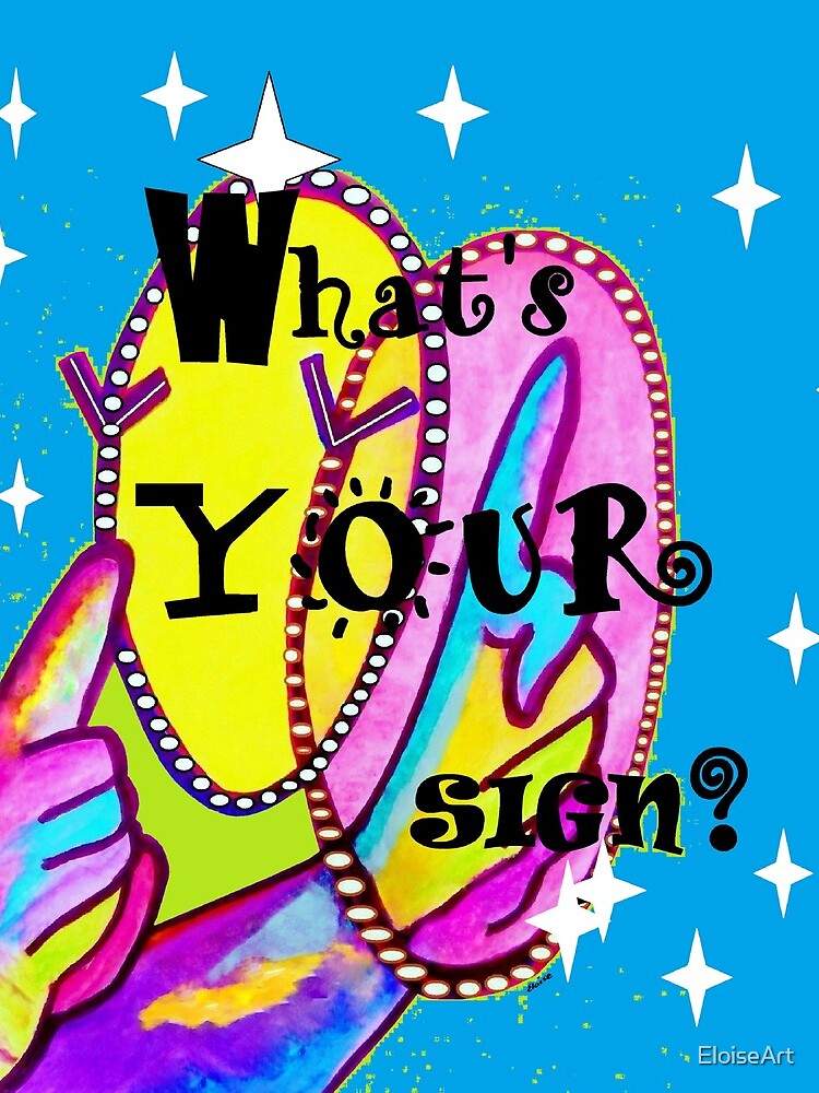 "What's Your Sign?" Drawstring Bag for Sale by EloiseArt | Redbubble