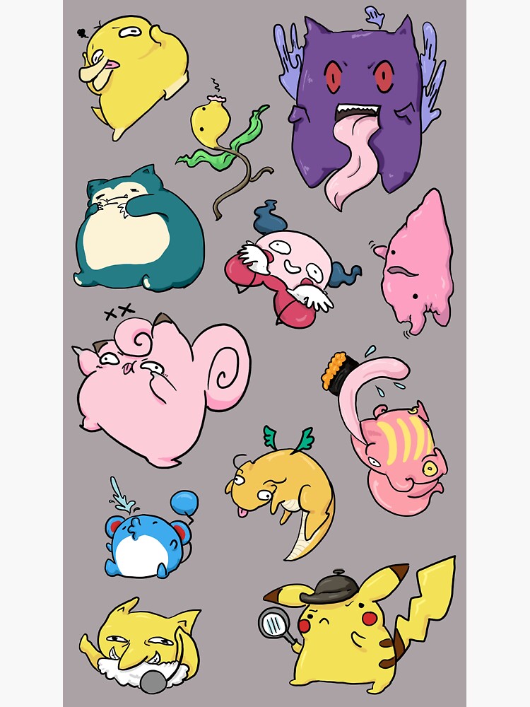 "Poke Pattern 1" Sticker for Sale by tova-artworks | Redbubble
