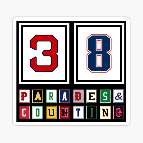 "38 Parades & Counting" Sticker for Sale by ElliottCole | Redbubble