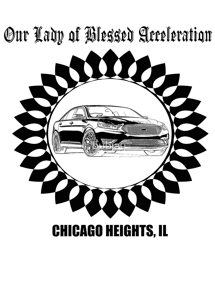 "Our Lady of Blessed Acceleration" Sticker by bubjay | Redbubble