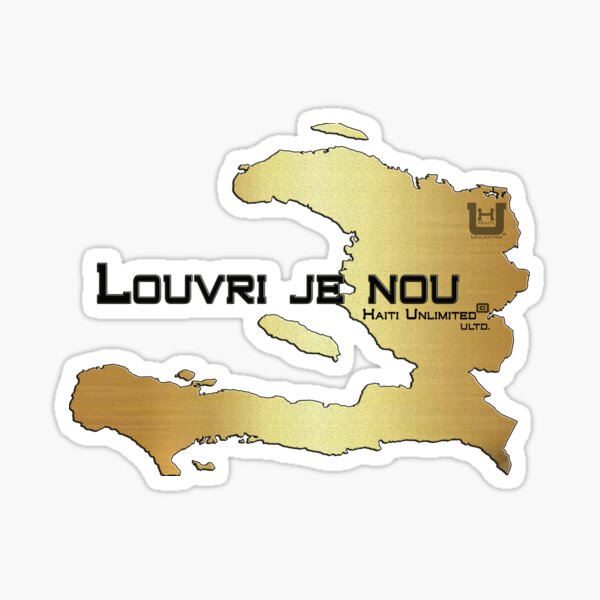 "Haiti Unlimited Map Louvri Je Nou" Sticker by DesireChoiceOne | Redbubble