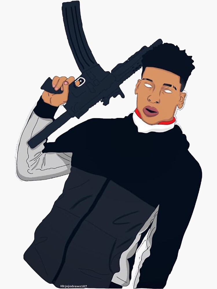 "NLE choppa " Sticker for Sale by Nathan---corp | Redbubble