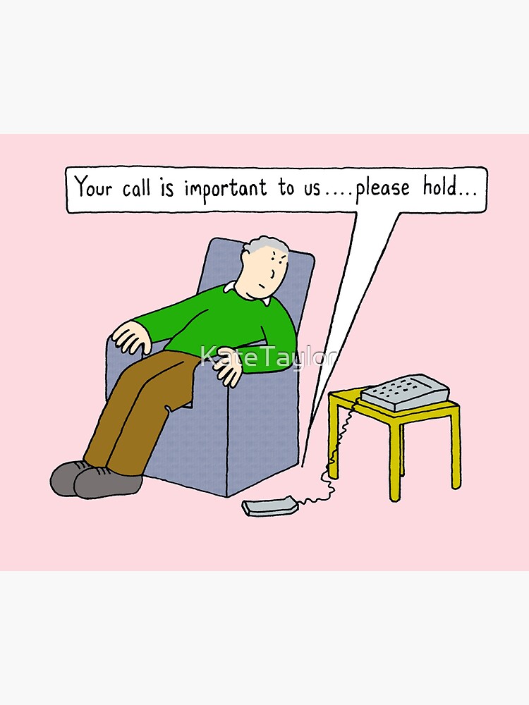 "Your Call is Important to Us Call Centre Cartoon" Sticker for Sale by ...
