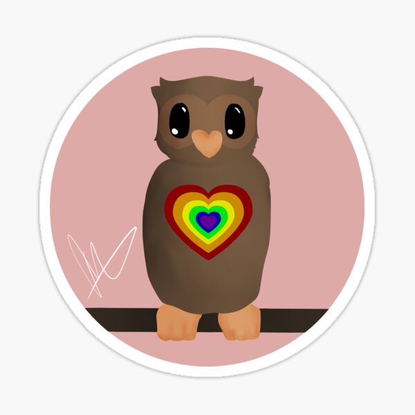 "Pride Owl - Gay/Rainbow" Sticker by Mai-TAI | Redbubble