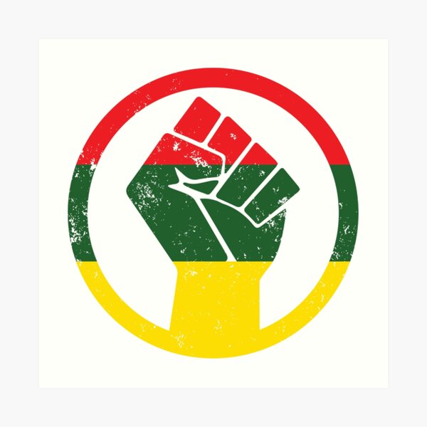 "RASTA BLACK POWER FIST" Art Print by blacklives | Redbubble